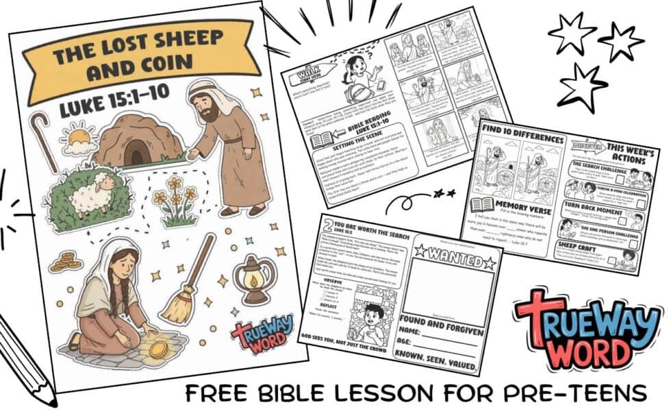 Lost Sheep and Lost Coin Preteen Bible lesson (Luke 15:1–10) - Trueway Kids