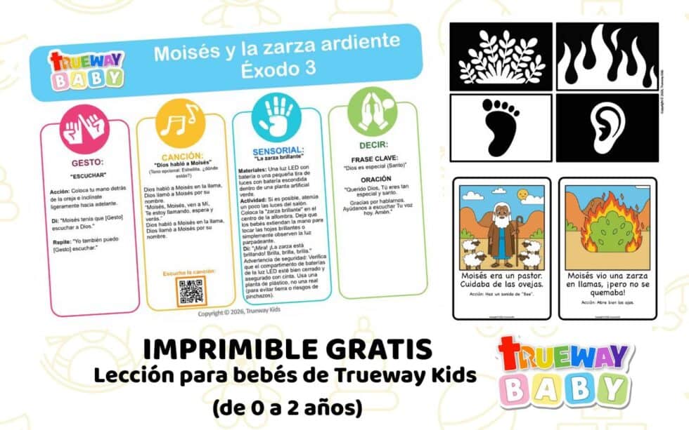Moisés y la Zarza Ardiente – Lección bíblica para bebés (Éxodo 3 ...
