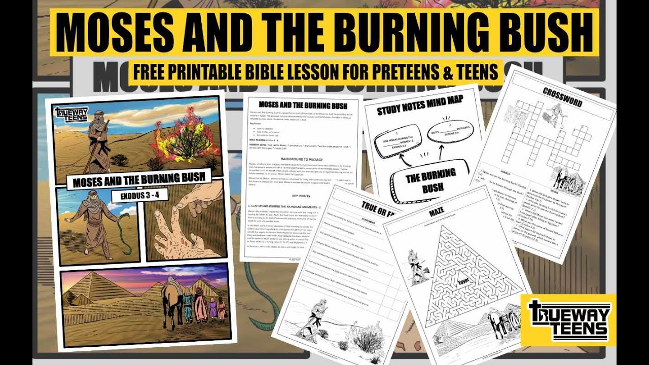 Moses and the Burning Bush - Exodus 3 - 4 (Bible lesson for teens ...